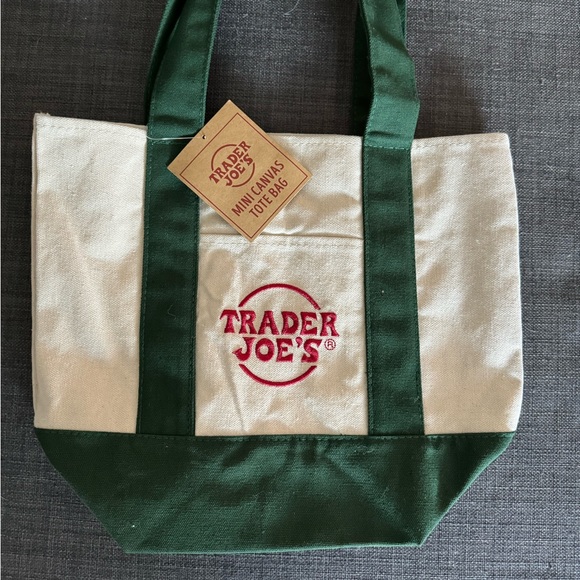 Trader Joe'S | Bags | Trader Joes Green Mini Tote Bag | Poshmark